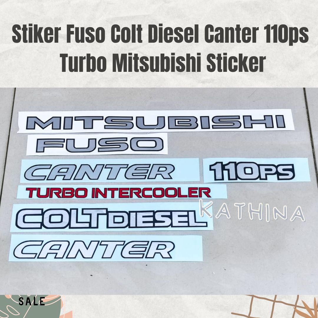 Stiker Fuso Colt Diesel Canter 110ps Turbo Mitsubishi Sticker | Lazada ...