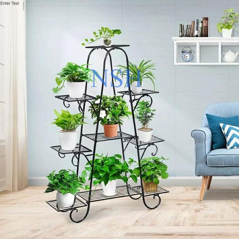 Rak Bunga Tanaman Hias Minimalis Bertingkat 9 Dudukan Pot Besi Rak ...