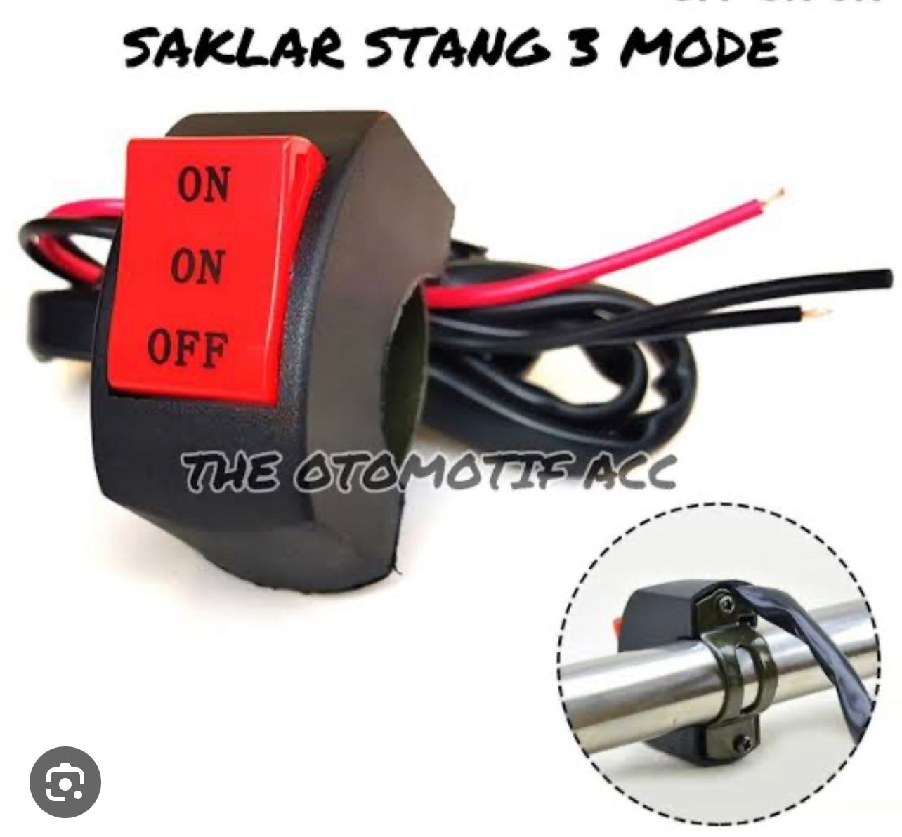 saklar tombol lampu on off stang besi 3 mode universal | Lazada Indonesia