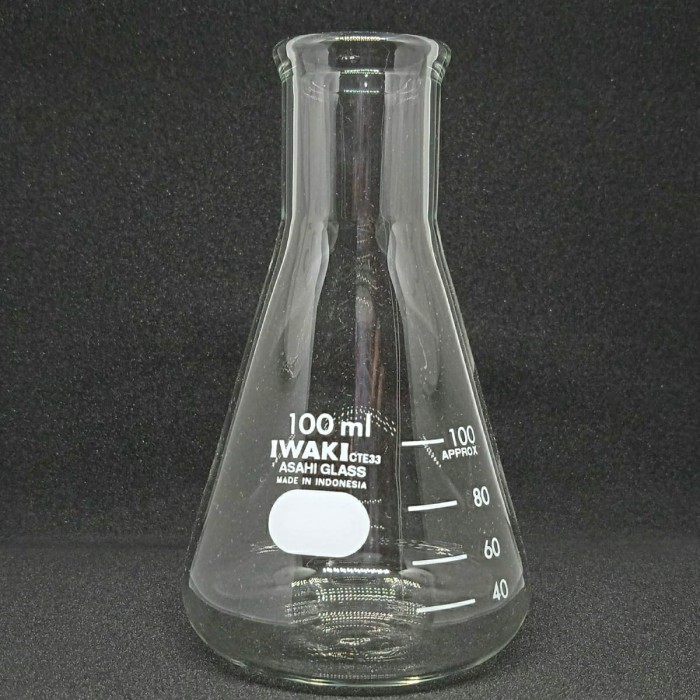 Iwaki ERLENMEYER FLASK Gelas Kimia 100 ml | Lazada Indonesia