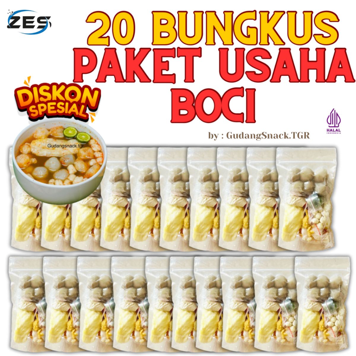 Paket 20 Bungkus Baso Aci Ori Paket Usaha Makanan Boci Instan | Lazada ...