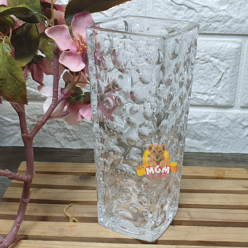 Vas bunga kaca kotak Tinggi 15cm tempat bunga vase | Lazada Indonesia