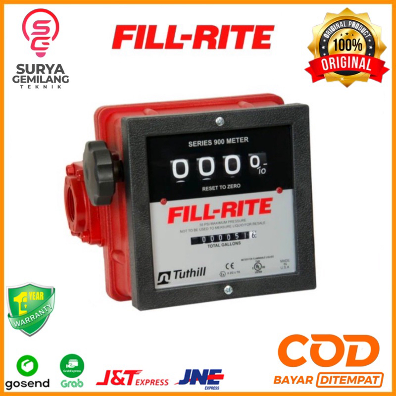 Flow Meter Analog 4Digit Fill-rite Alat Ukur Bbm Solar Dan Air-1inch ...