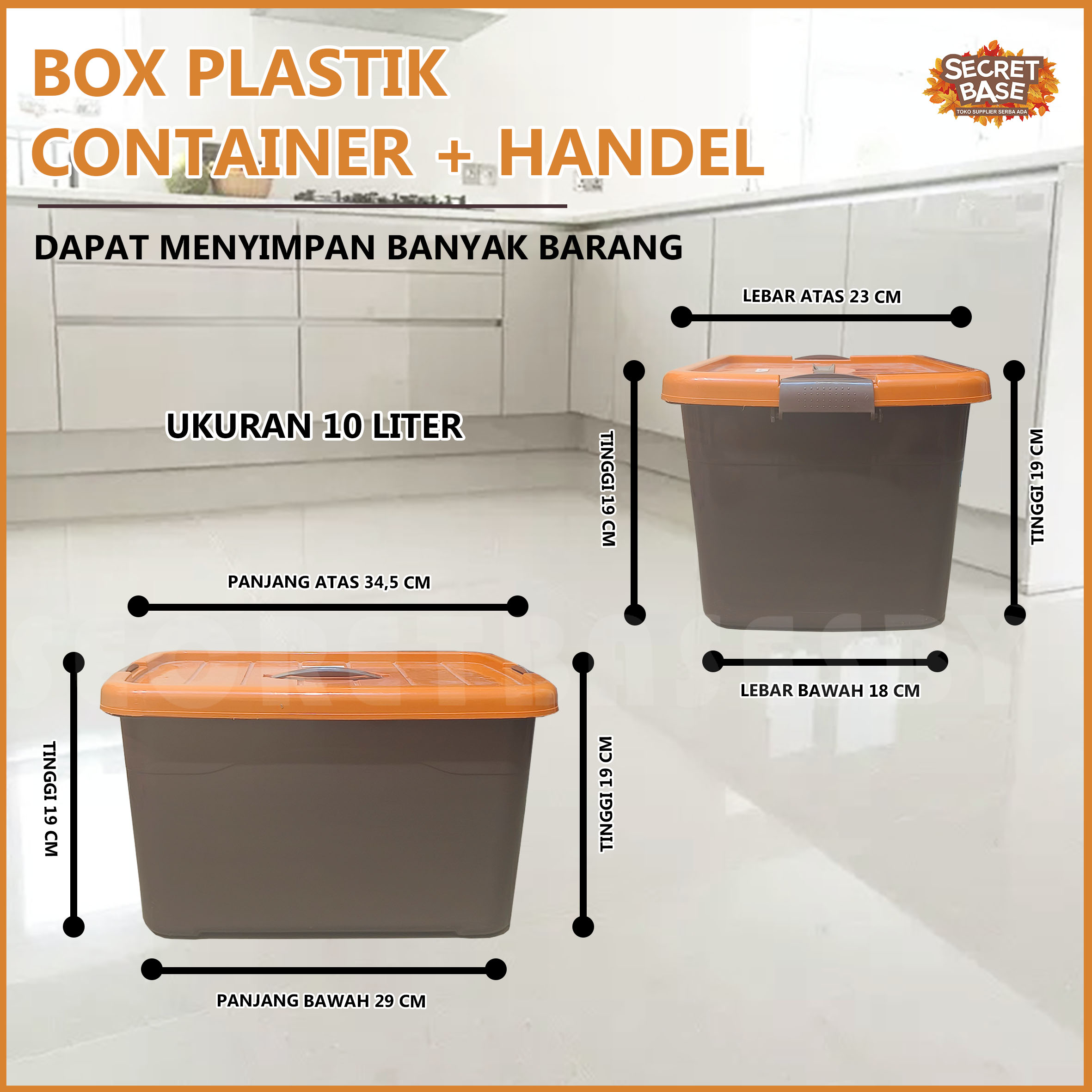BOX CONTAINER + HANDEL - Pegangan / Box Plastik Serbaguna | Lazada ...