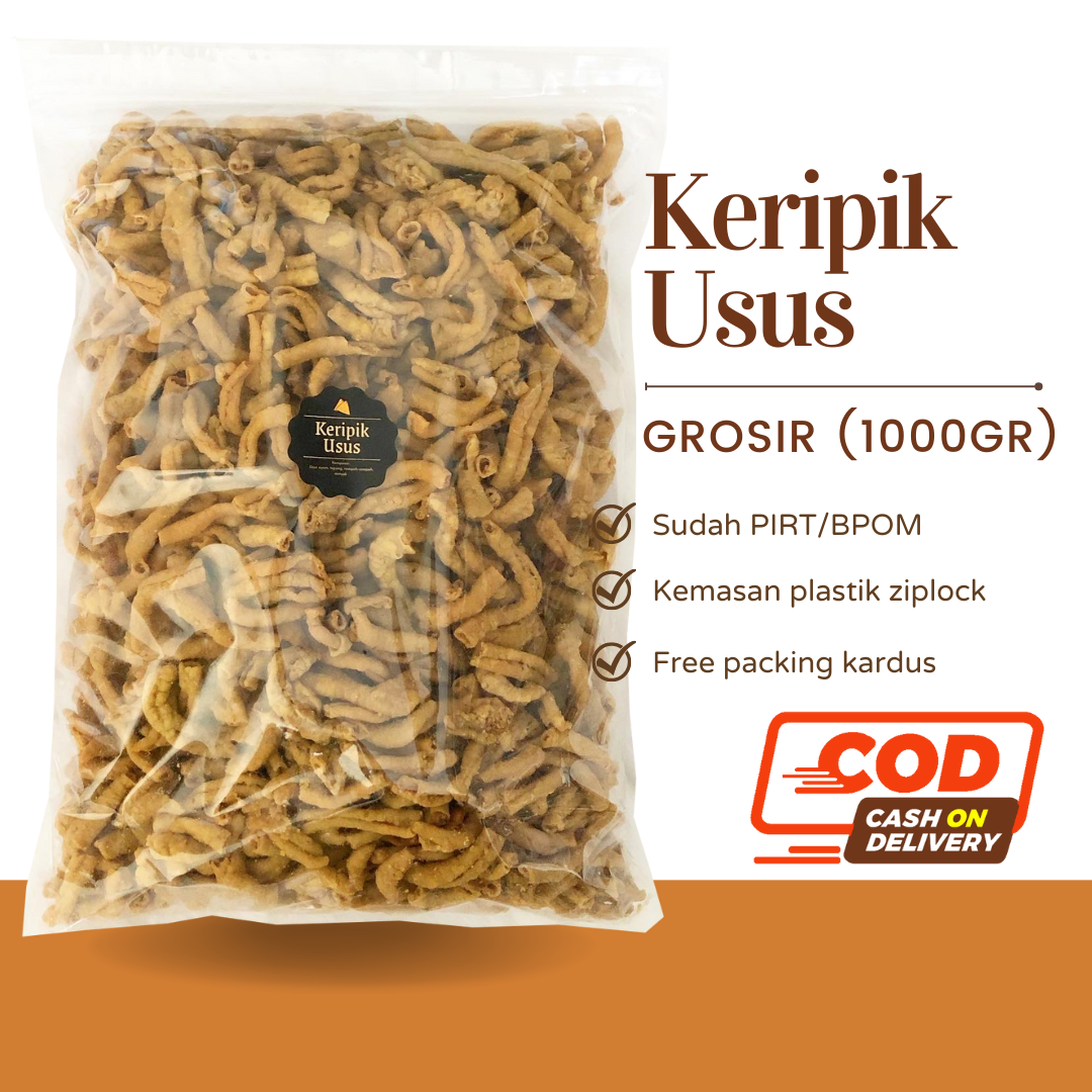 Delish Snacks / Keripik Usus Ori (Grosir) 250gr 500gr 1000gr / Snack ...