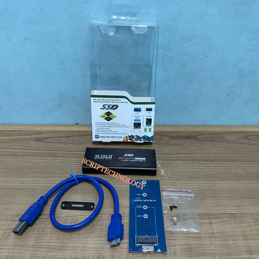 Case SSD M.2 NGFF SATA USB 3.0 - SSD Enclosure Hardisk Casing M-Tech ...