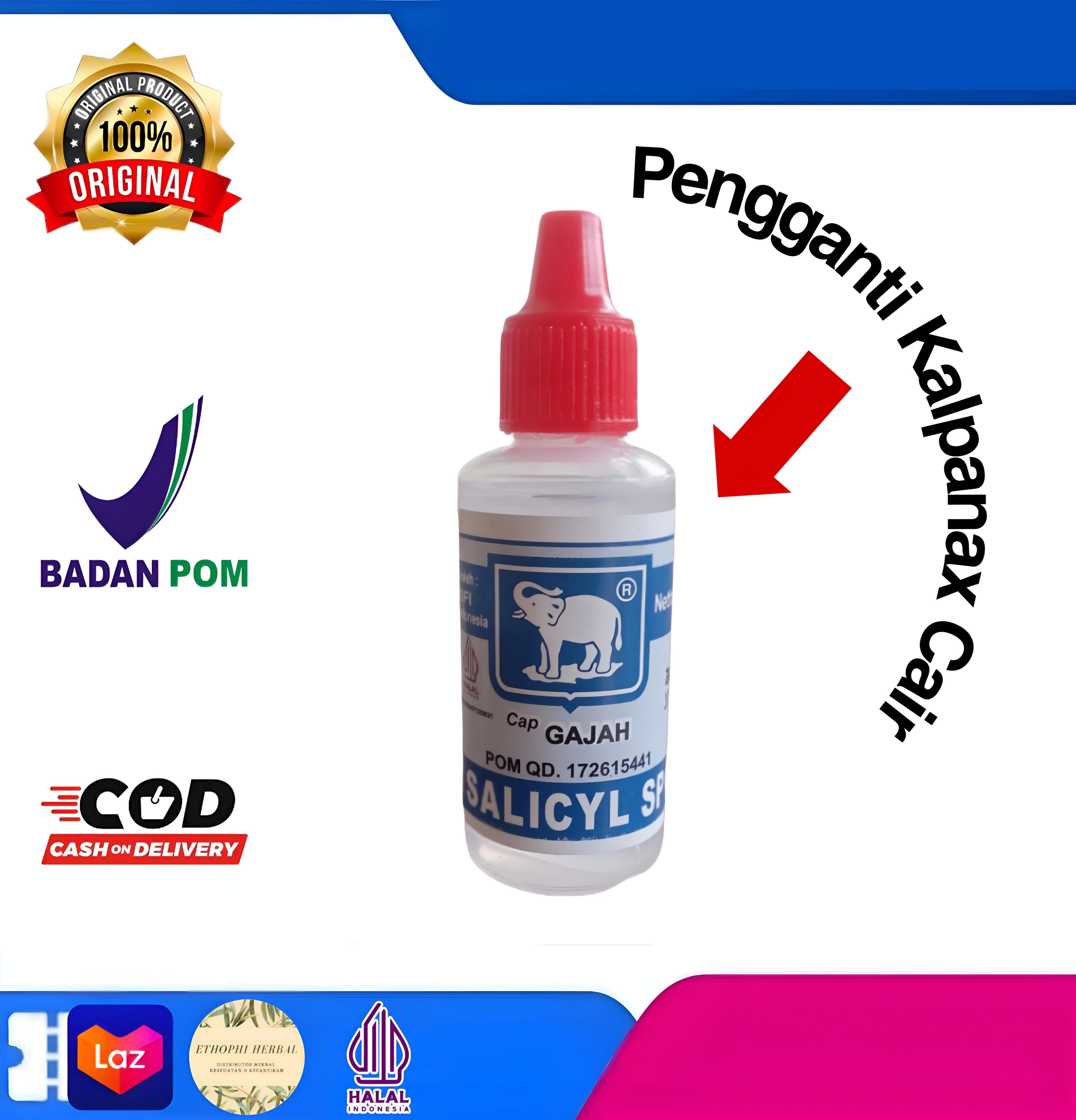 SALICYL SP CAP GAJAH 20ML Obat Panu Kadas Kurap PER 1 PCS | Lazada ...