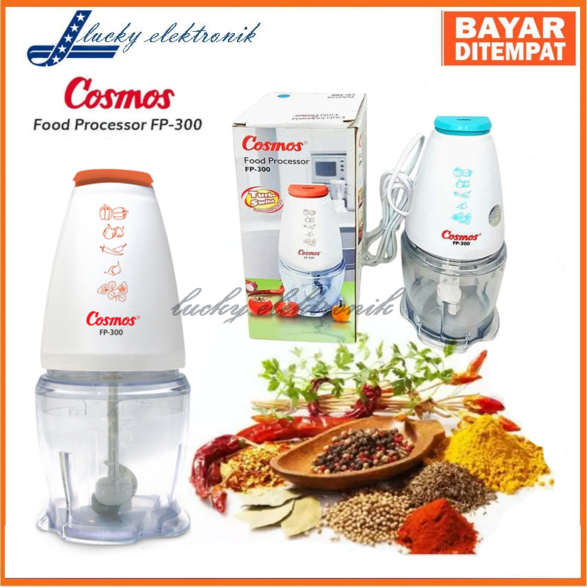 Cosmos FP-300 Food Processor 300ml/180 Watt FP-300 Turbo Switch Chopper ...