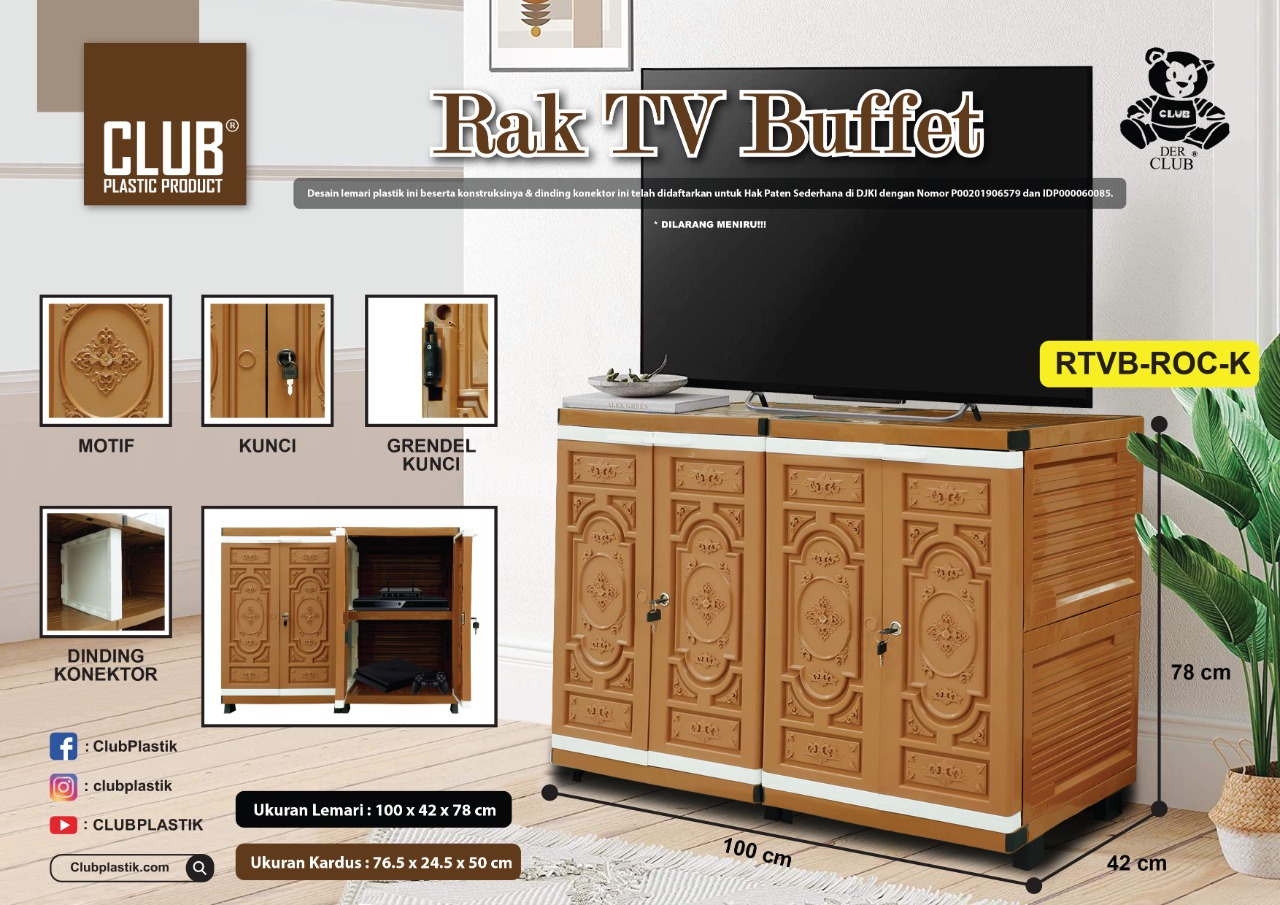 Rak TV Buffet Club Rococo KUNCI | Lazada Indonesia