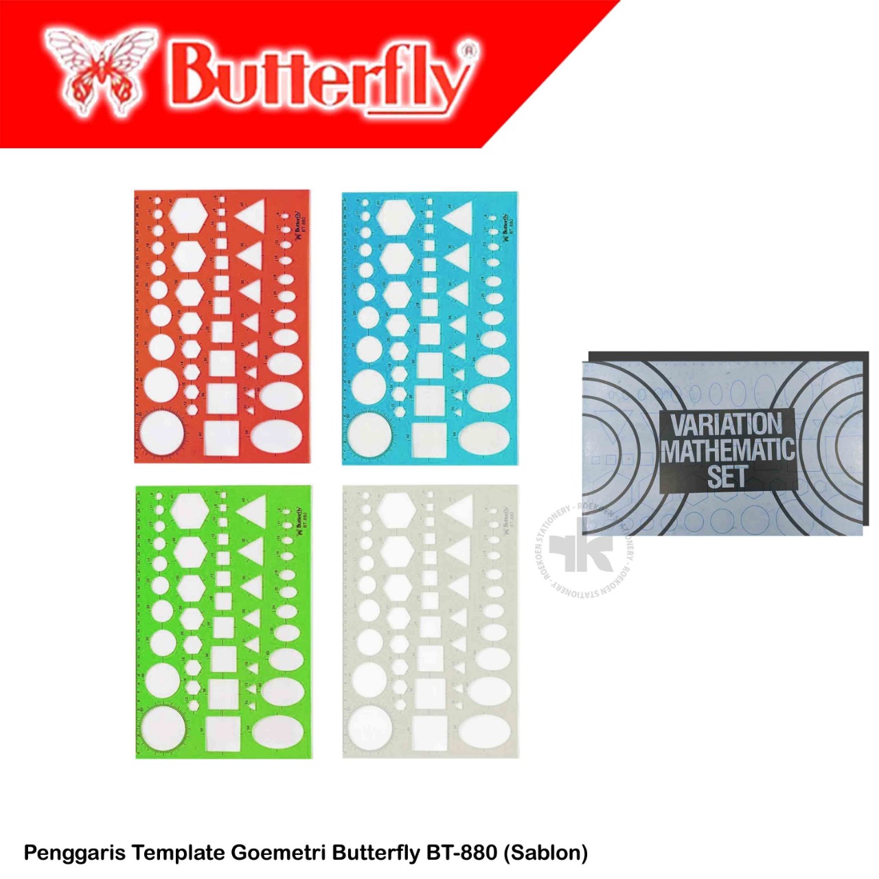 Butterfly Template Ruler Penggaris Sablon Geometri BT-880 | Lazada ...