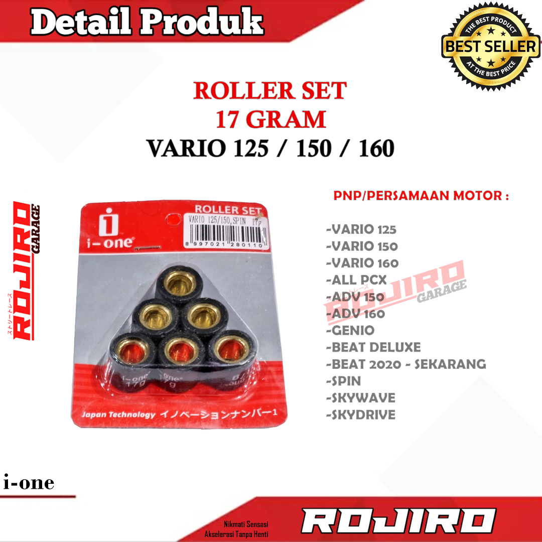 ROLLER SET 17 GRAM RACING VARIO 125 150 160 PCX ADV SPIN BEAT 2020 ...