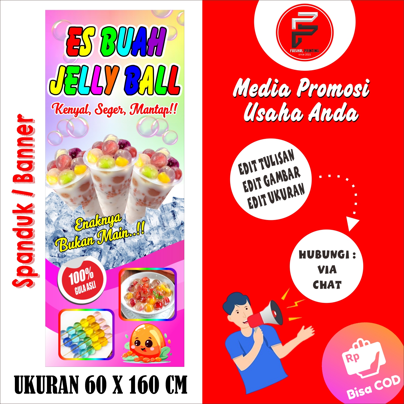 Spanduk Banner Es Jelly Susu / Banner Es Buah Jelly / Banner Es Jeli ...