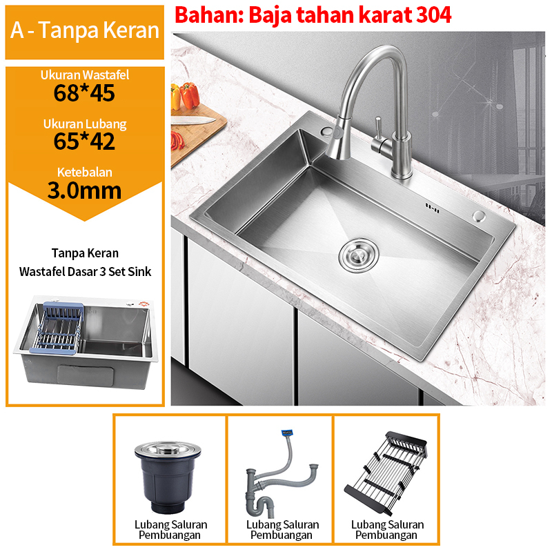 JF Kitchen sink Modern Kitchen Sink Luxury Black 1 Bowl Stainless Steel ...