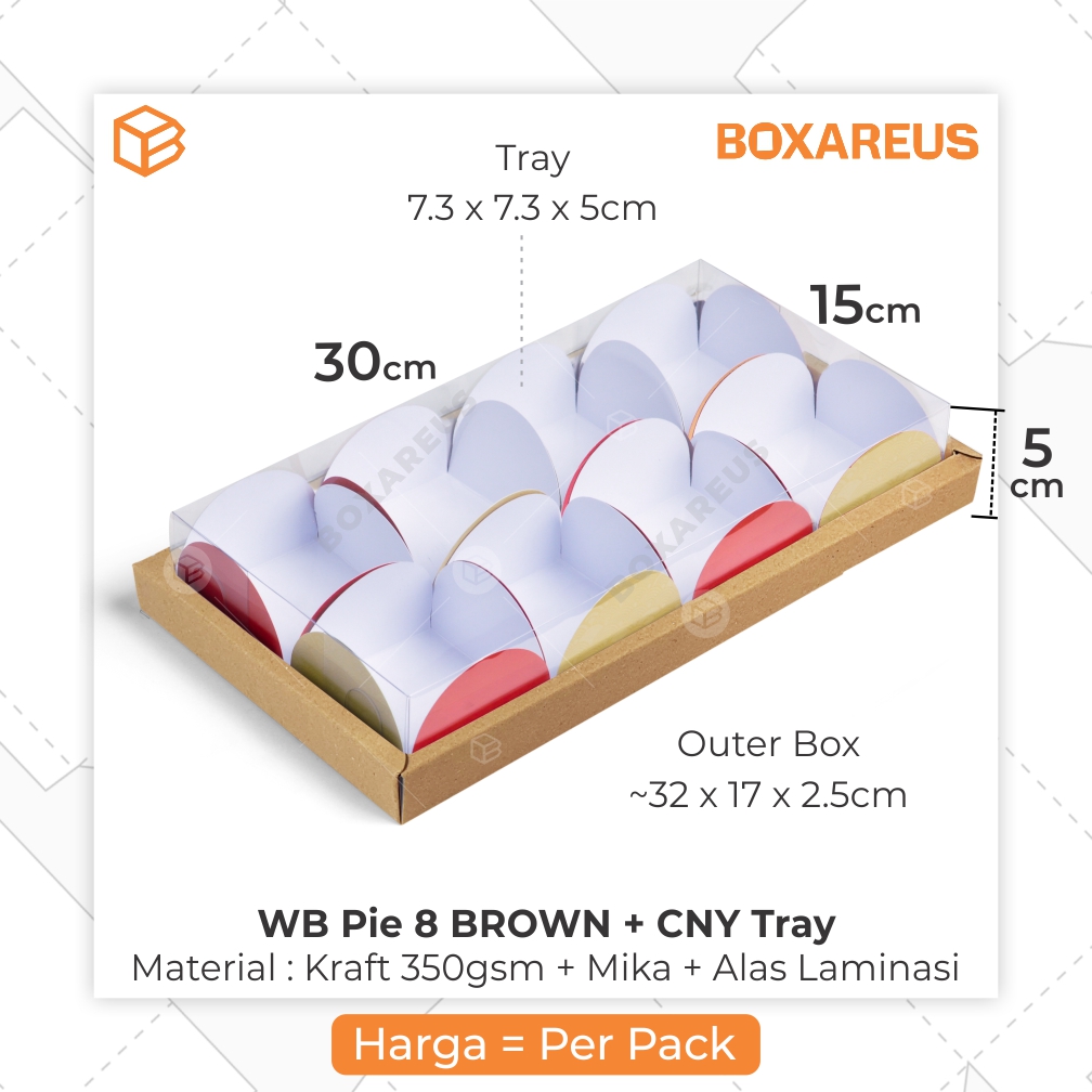 Dus Mika Imlek Pie Packaging CNY Dus Sekat 8 Egg Tart Dus Kue | WB Pie ...