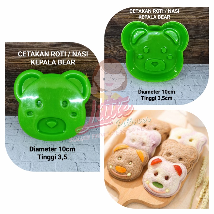 Cetakan Nasi Bento Kepala Bear - Rice Mold - Cetakan Roti Karakter ...