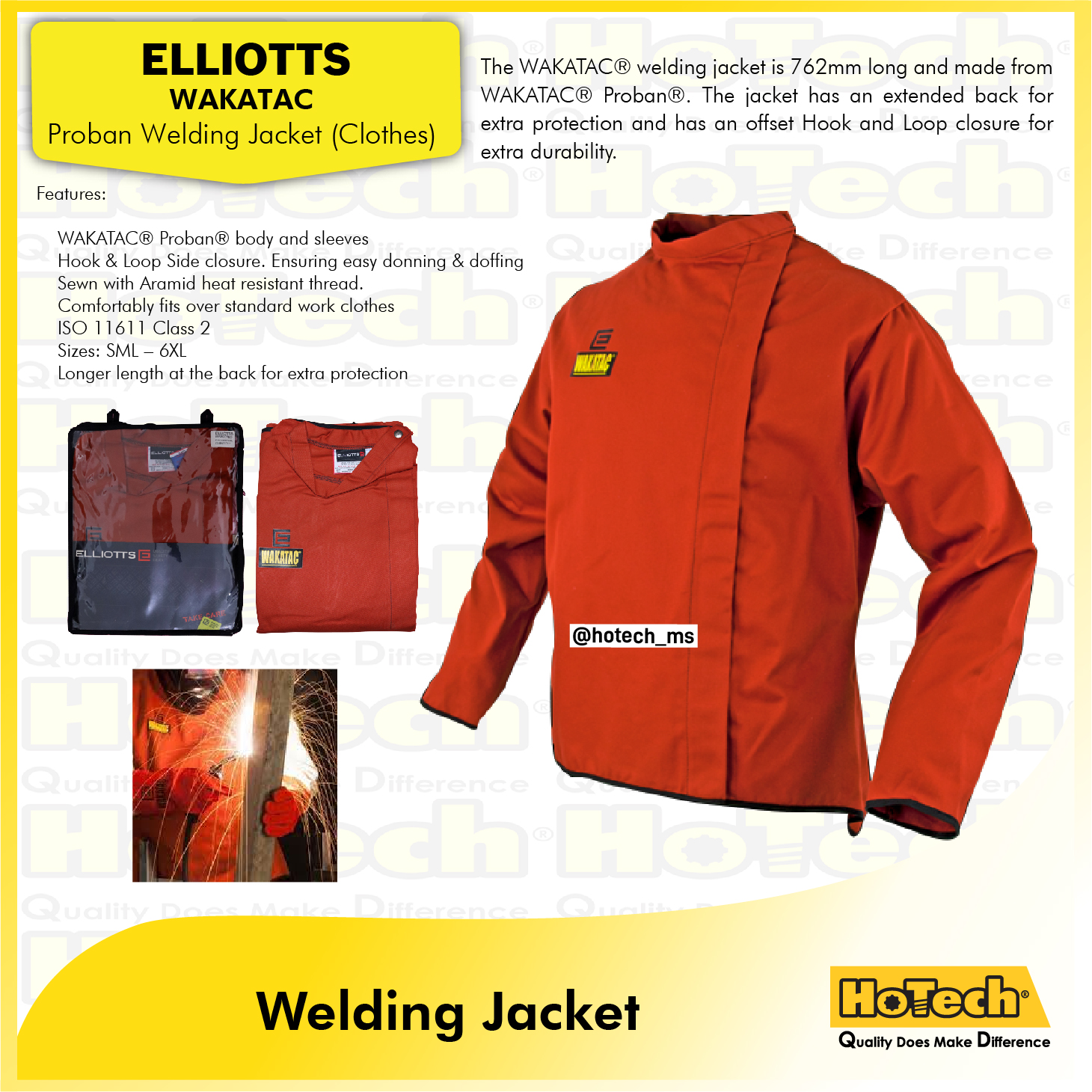 Welding Jacket | ELLIOTTS WAKATAC Jacket | Jaket Las Elliot Wakatac ...
