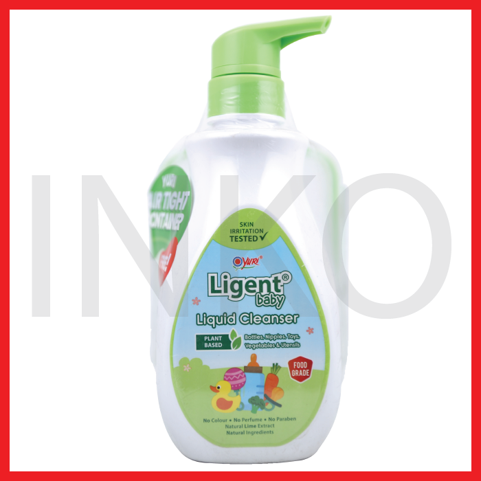 YURI LIGENT BABY LIQUID CLEANSER PLANT BASED FOOD GRADE PUMP 450ML | Lazada Indonesia