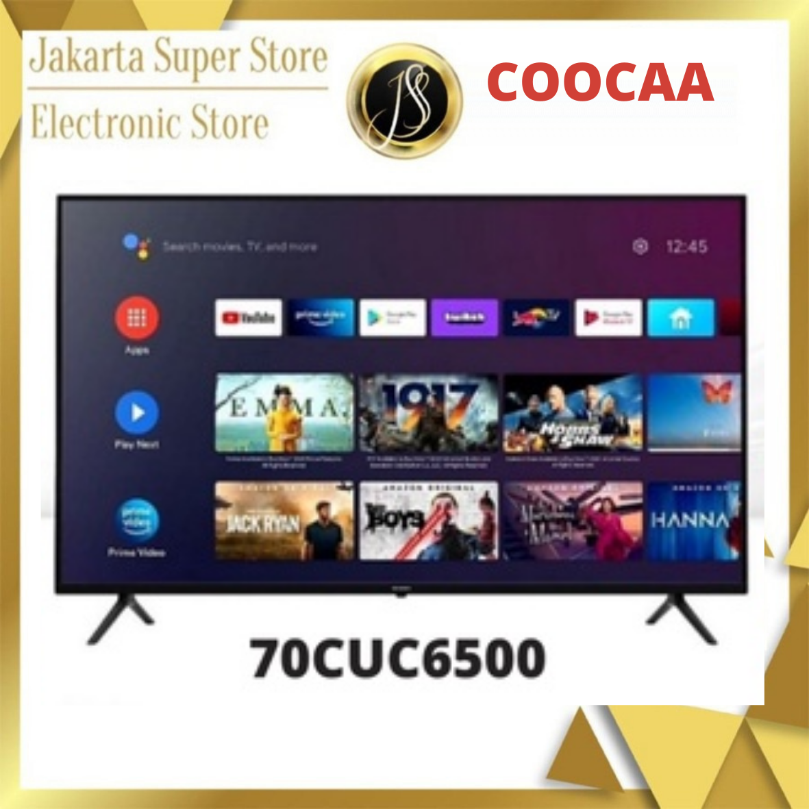 TV LED COOCAA 70 CUC 6500 / ANDROID 10 SMART TV 4 K UHD LED TV 70 INCH ...