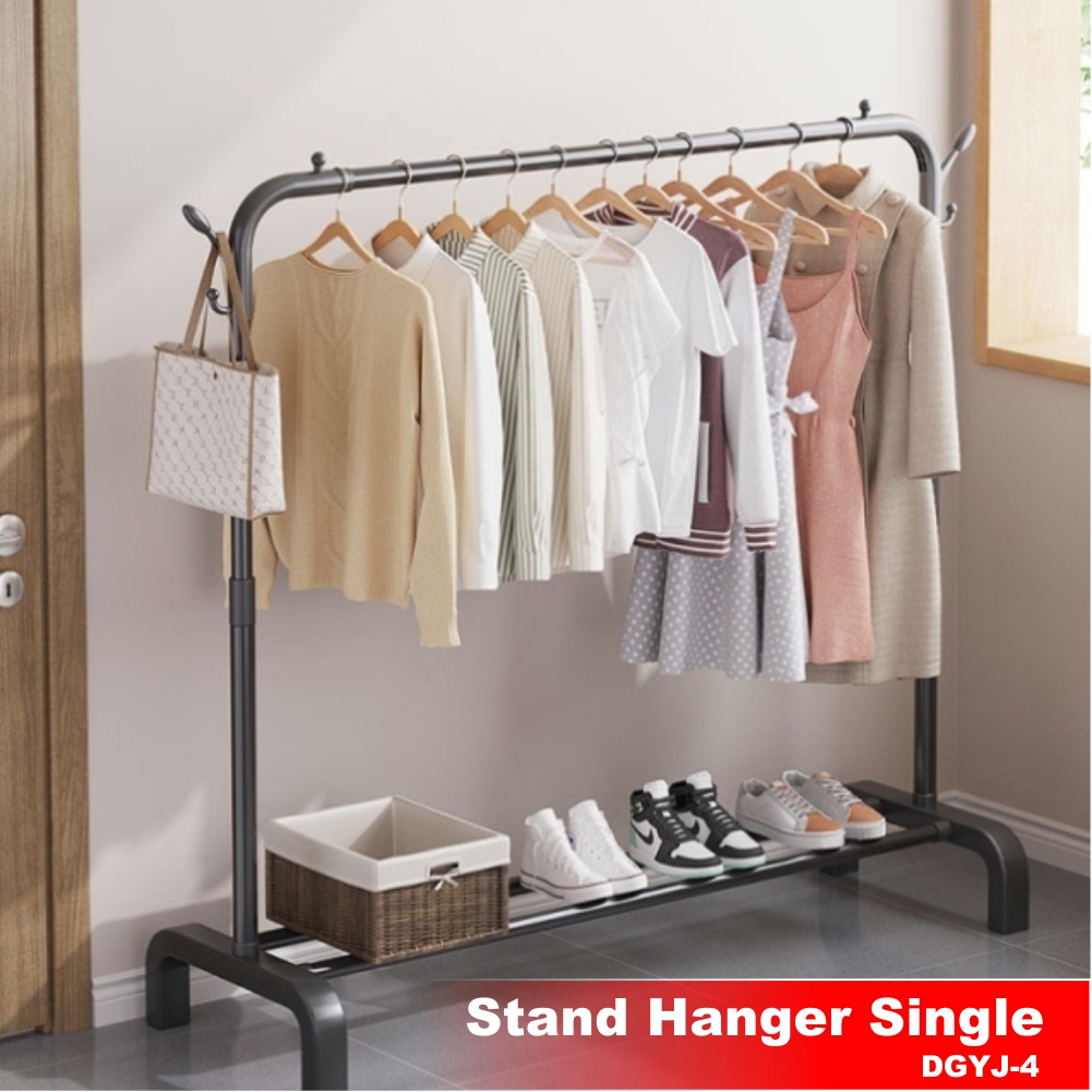 Stand hanger gantungan pakaian Jemuran Single Plastik gantungan Stand ...