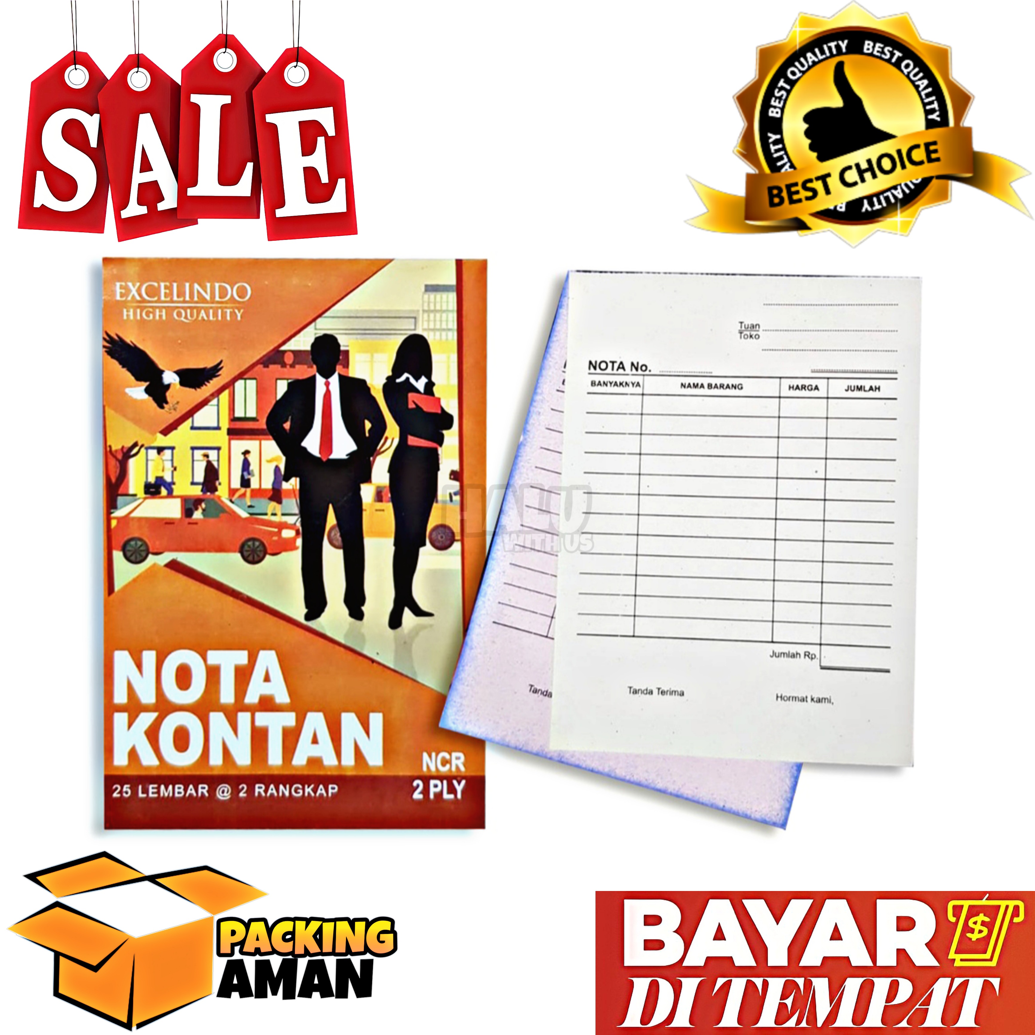 (BISA COD) PROMO 10 Pcs Nota Kontan 2 Ply EXCELINDO Paperline / Nota ...