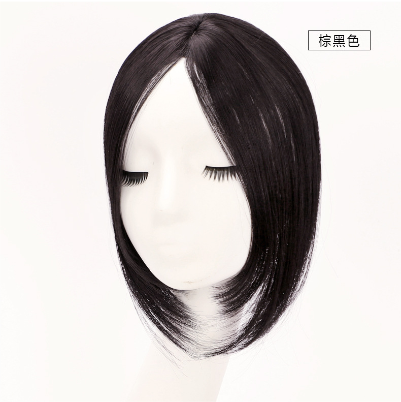 Toupee Hair Topper Hair Clip Poni Belah Tengah Penutup Botak Penutup ...