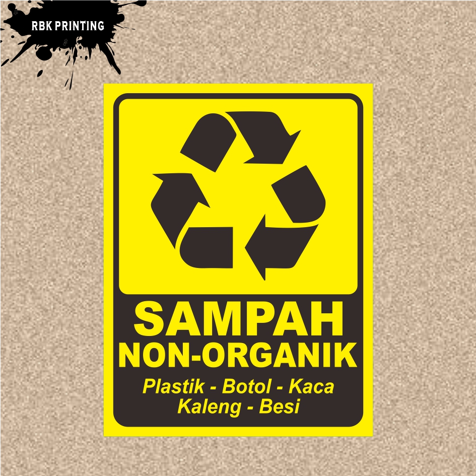 Stiker Label Sampah Organik Sampah Medis Jagalah Kebersihan I Sticker ...