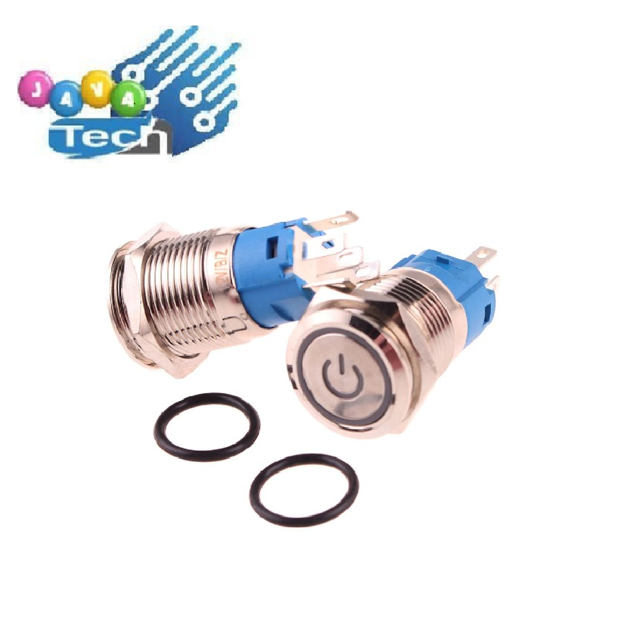 Saklar Momentary ON OFF 16mm Stainless Indikator LED LOGO 5 Kaki | Lazada Indonesia