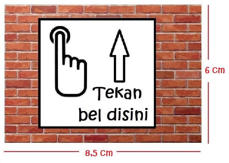 Sticker Stiker tekan bel disini doorbell door bell pintu rumah bahan ...