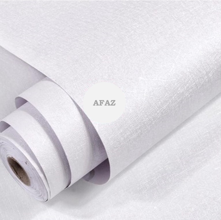 Wallpaper Modern Plain White Ukuran 45 cm x 10 meter / Stiker Dinding ...
