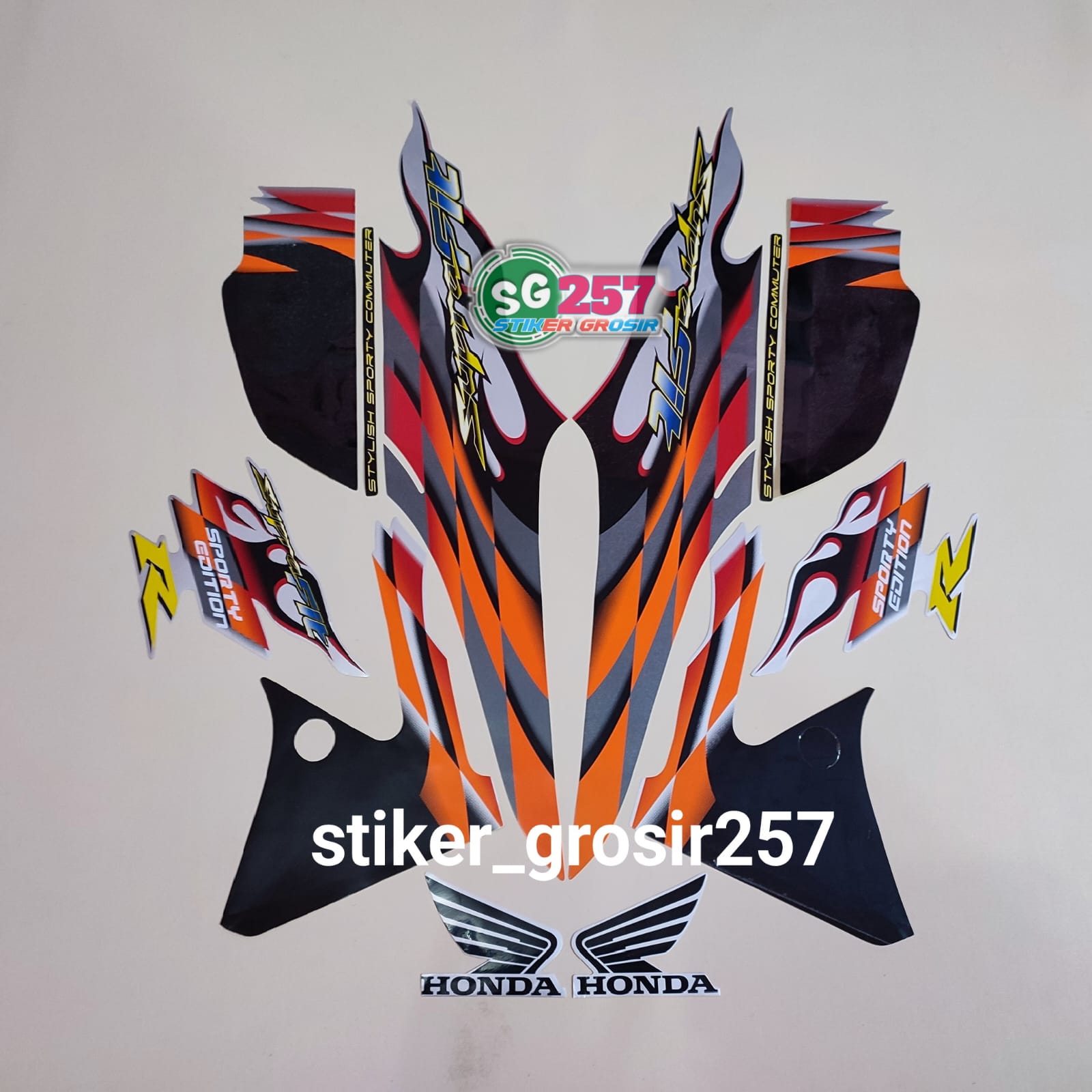 STIKER STRIPING LES LIS BODI MOTOR HONDA SUPRA FIT CW TAHUN 2006 2007 ...