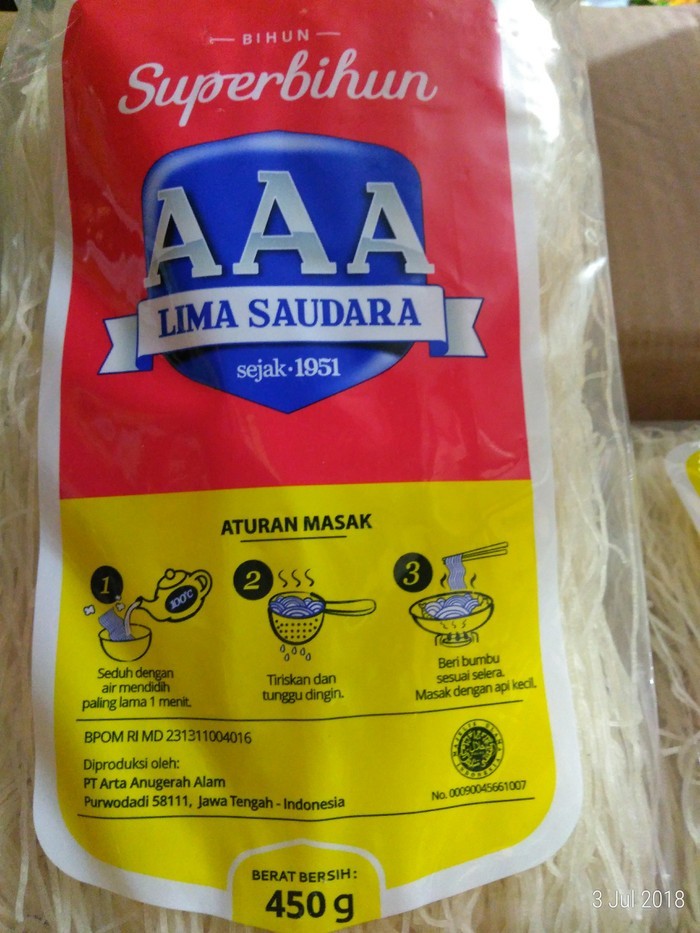 Bihun super bihun cap AAA Lima saudara sejak 1951 byDZ | Lazada Indonesia