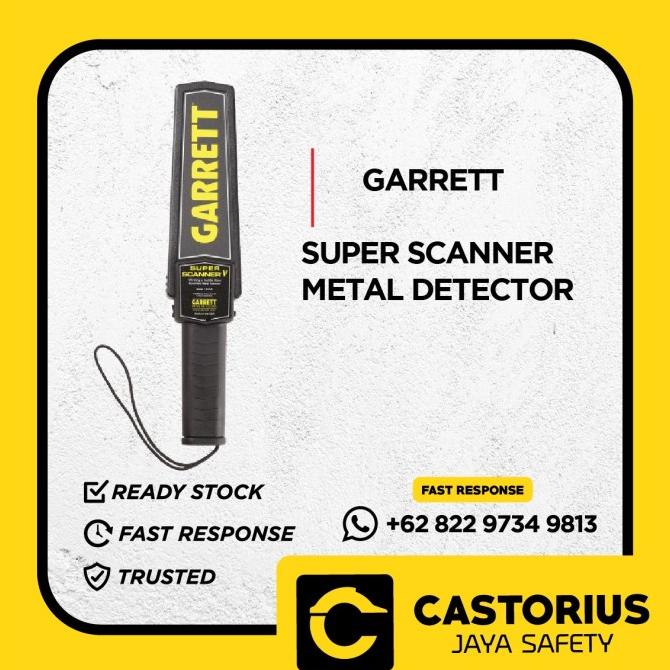 METAL DETECTOR GARRET HAND HELD SUPER SCANNER ORIGINAL ALAT SAFETY ...