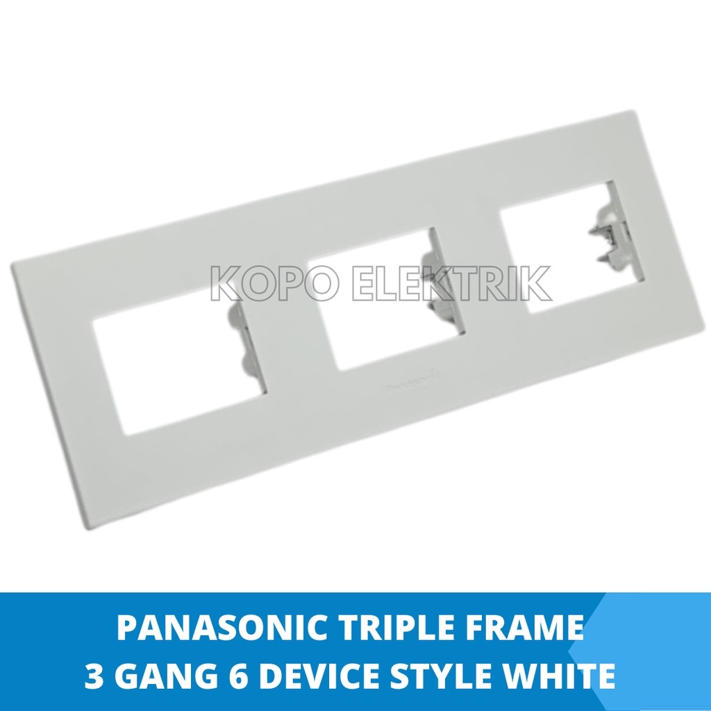 Panasonic Frame 3 Gang 6 Device Style White | Lazada Indonesia