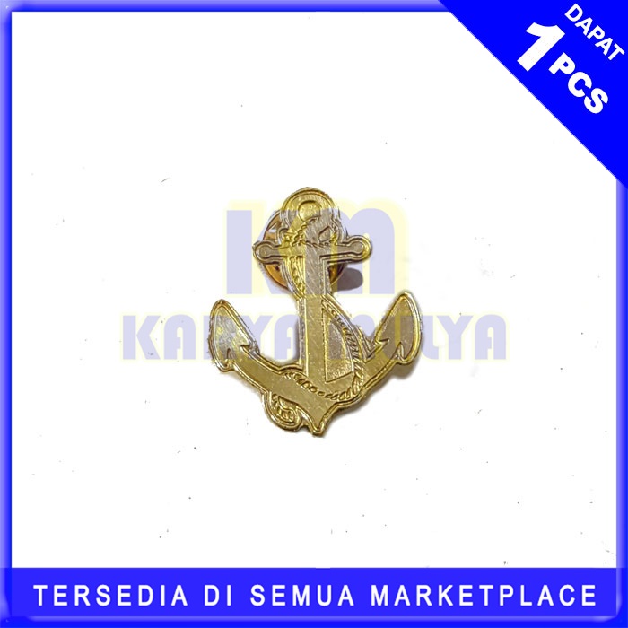 Pin Jangkar Warna Gold Pin Jangkar Atribut Pelayaran Pin Jangkar ...