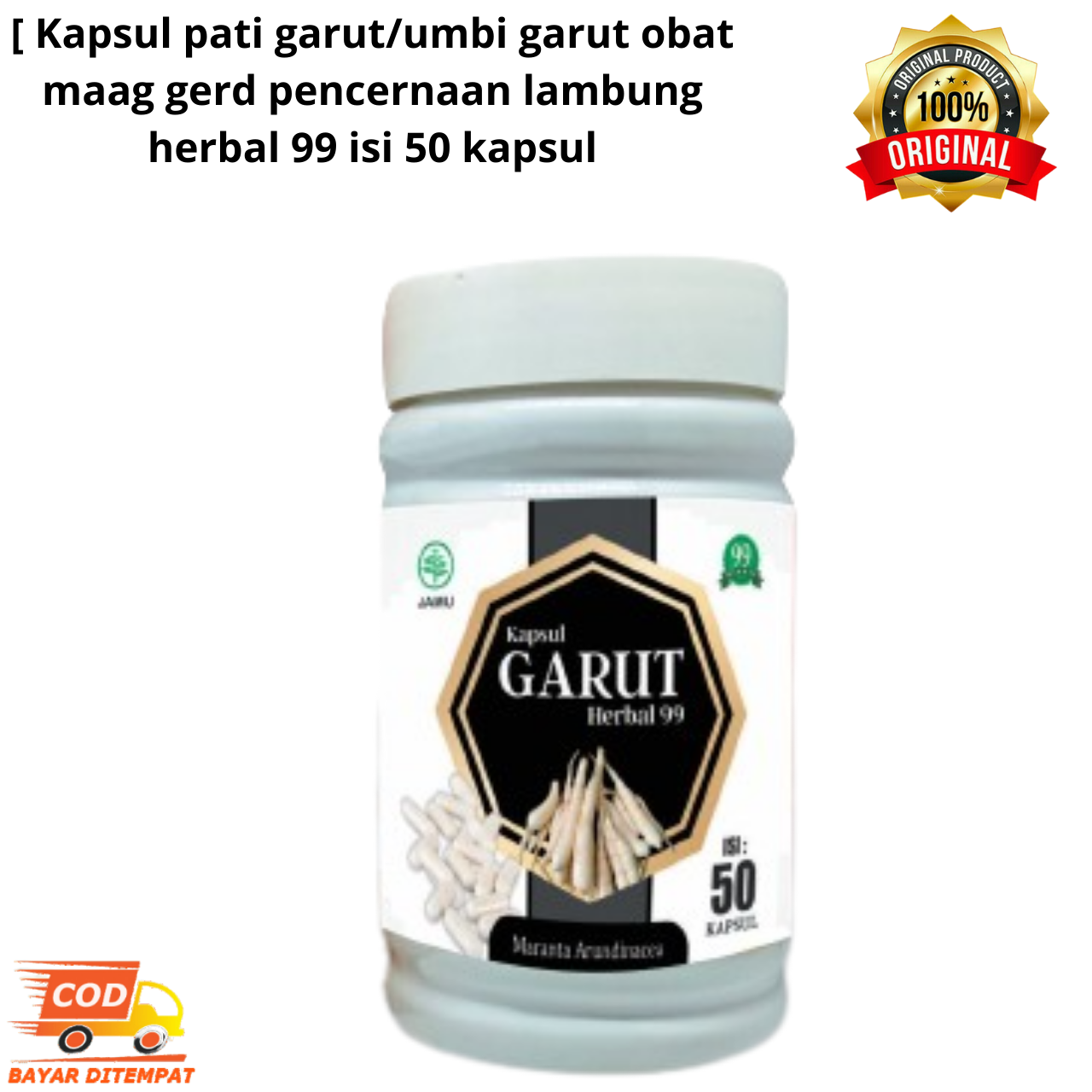 Kapsul pati garut/umbi garut obat maag gerd pencernaan lambung | Lazada ...