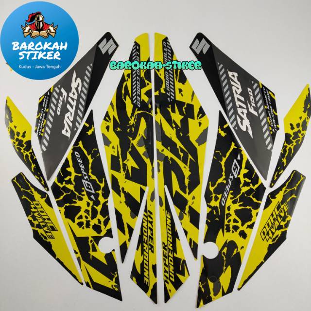 Striping Stiker Polet motor suzuki satria fu f 150 led 2018 injeksi ...