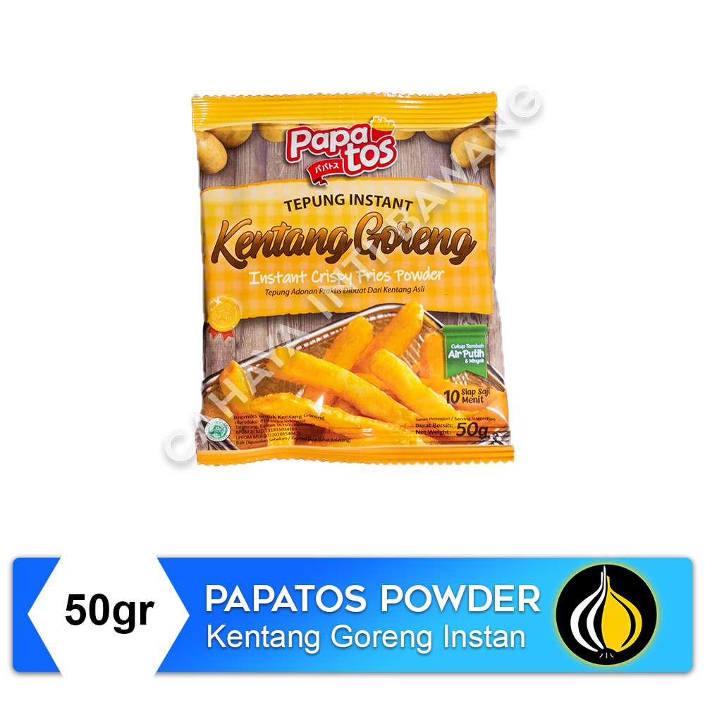Papatos Kentang Goreng Instan (Instant Crispy Fries Powder) - 50 Gram ...