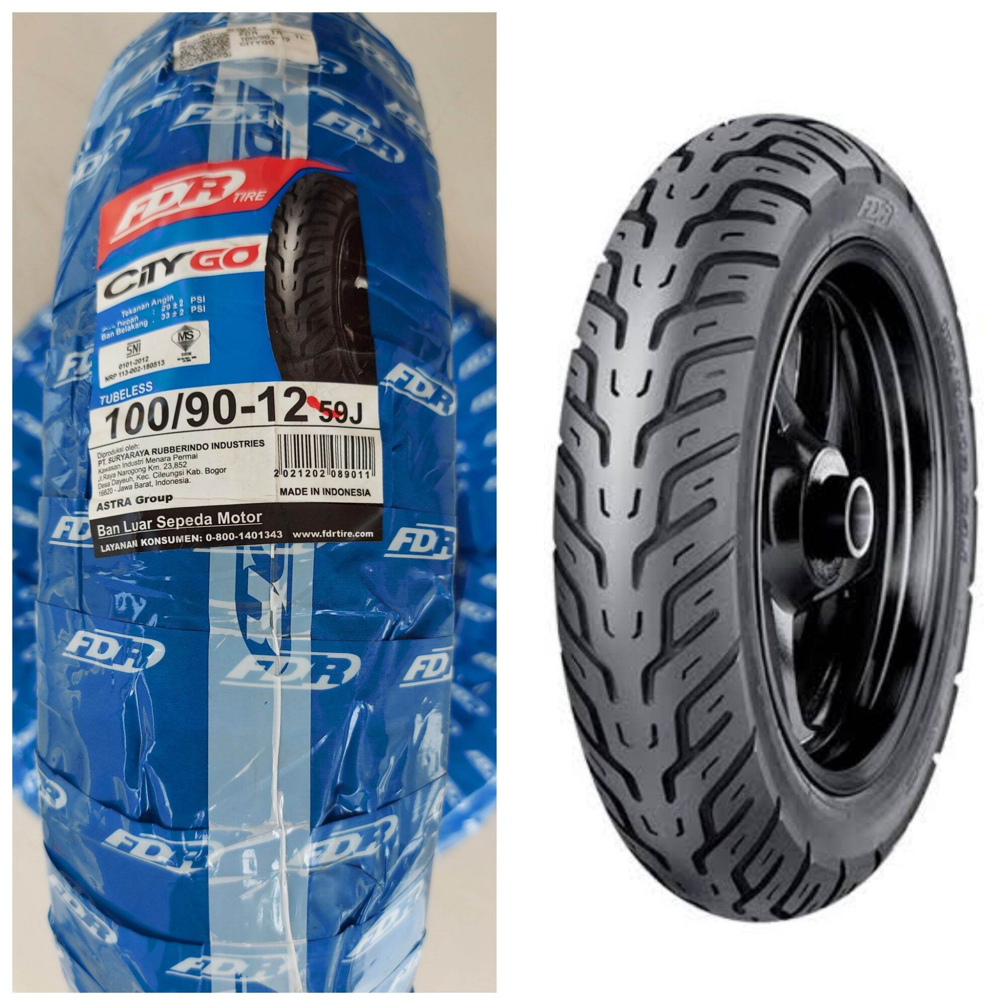 Ban Luar Scoopy 100/90-12 Ban Scoopy Ring 12 Ban Depan Fdr City Go ...