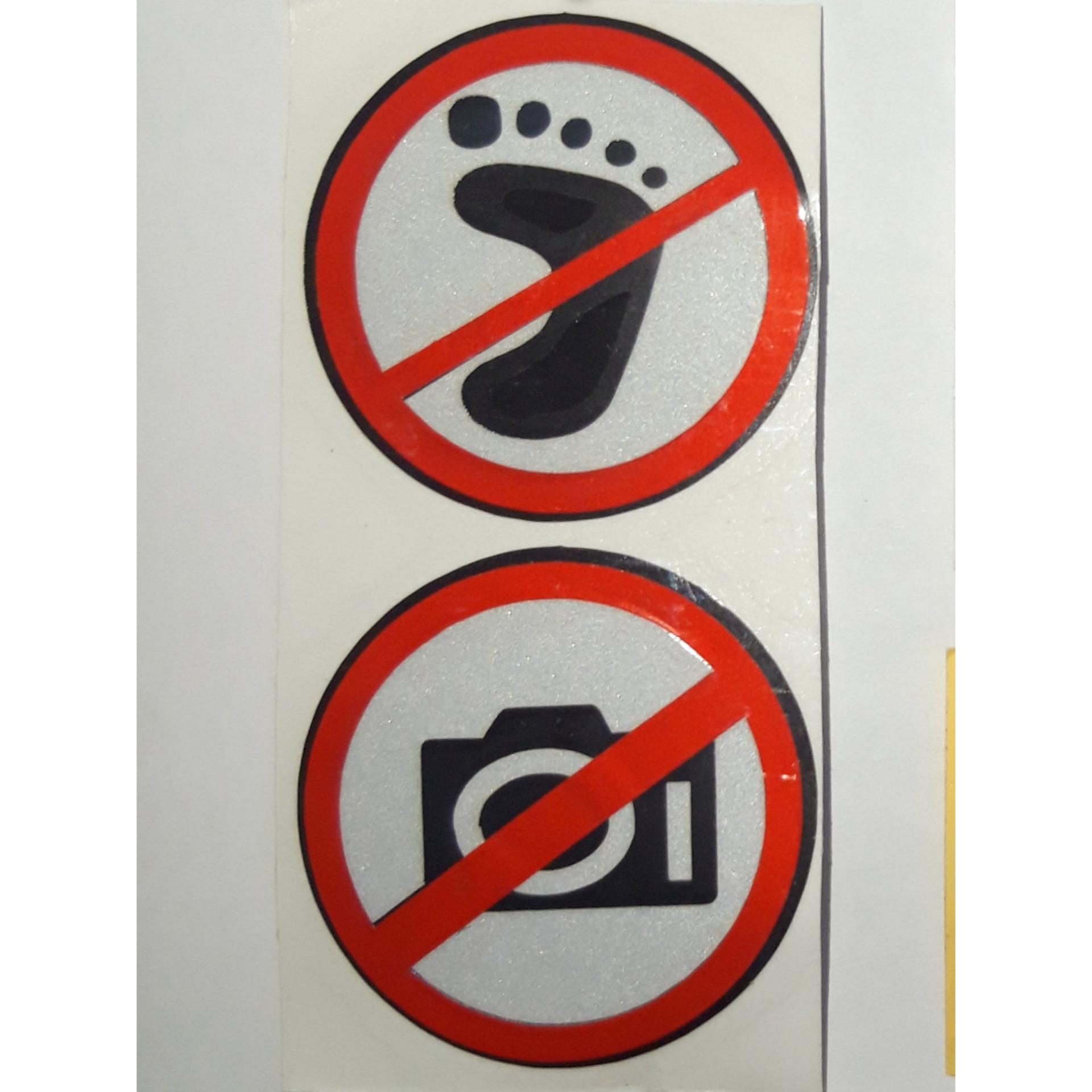 stiker sticker motor helm dilarang foto injak sentuh 1 pcs | Lazada ...