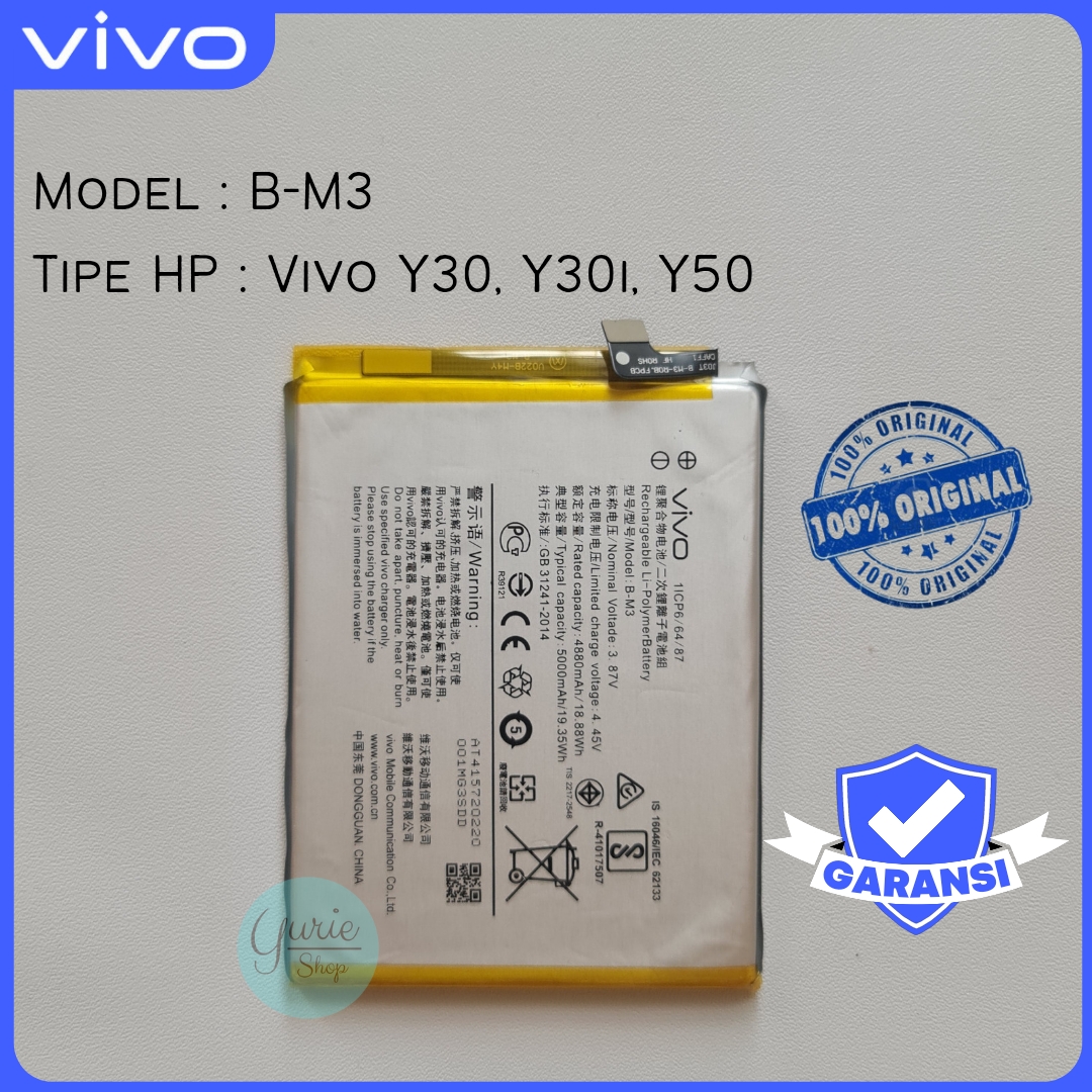 BATERAI BATTERY BATRE VIVO Y30 Y50 BM3 B-M3 ORIGINAL | Lazada.co.th