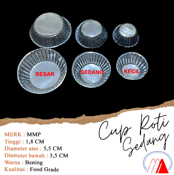 [100 PCS] MIKA CUP ROTI BESAR / SEDANG / KECIL / MIKA CUP CAKE /MIKA ...