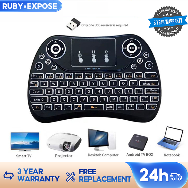 Mini Keyboard i8 Wireless Touchpad Mouse 2.4G Keyboard Genggam untuk PC ...