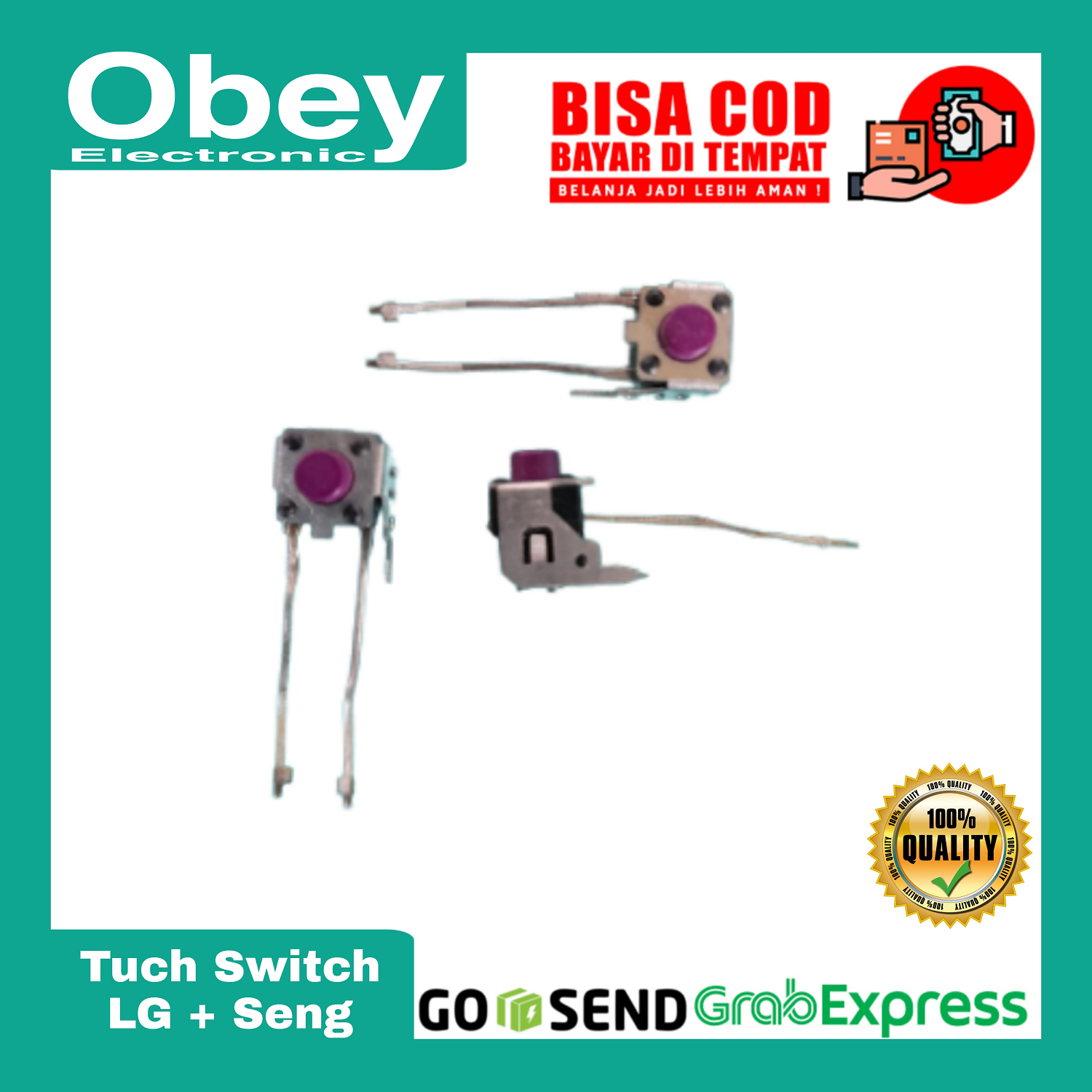 TACTILE SWITCH PUSH BUTTON LG+SENG PER 2 PCS ( 2pin Goldstar ) | Lazada ...