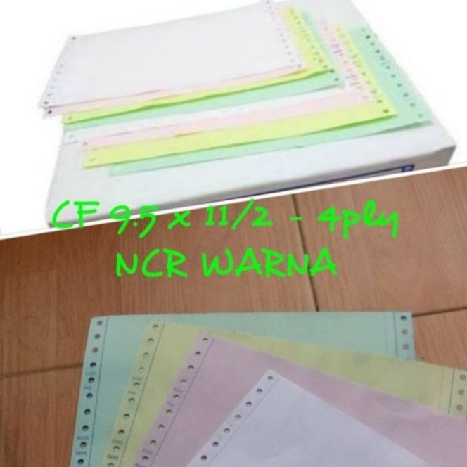 Kertas Countinous Form Ncr 4 Rangkap Ukuran Setengah Kwarto/ A4 Ncr 20 ...