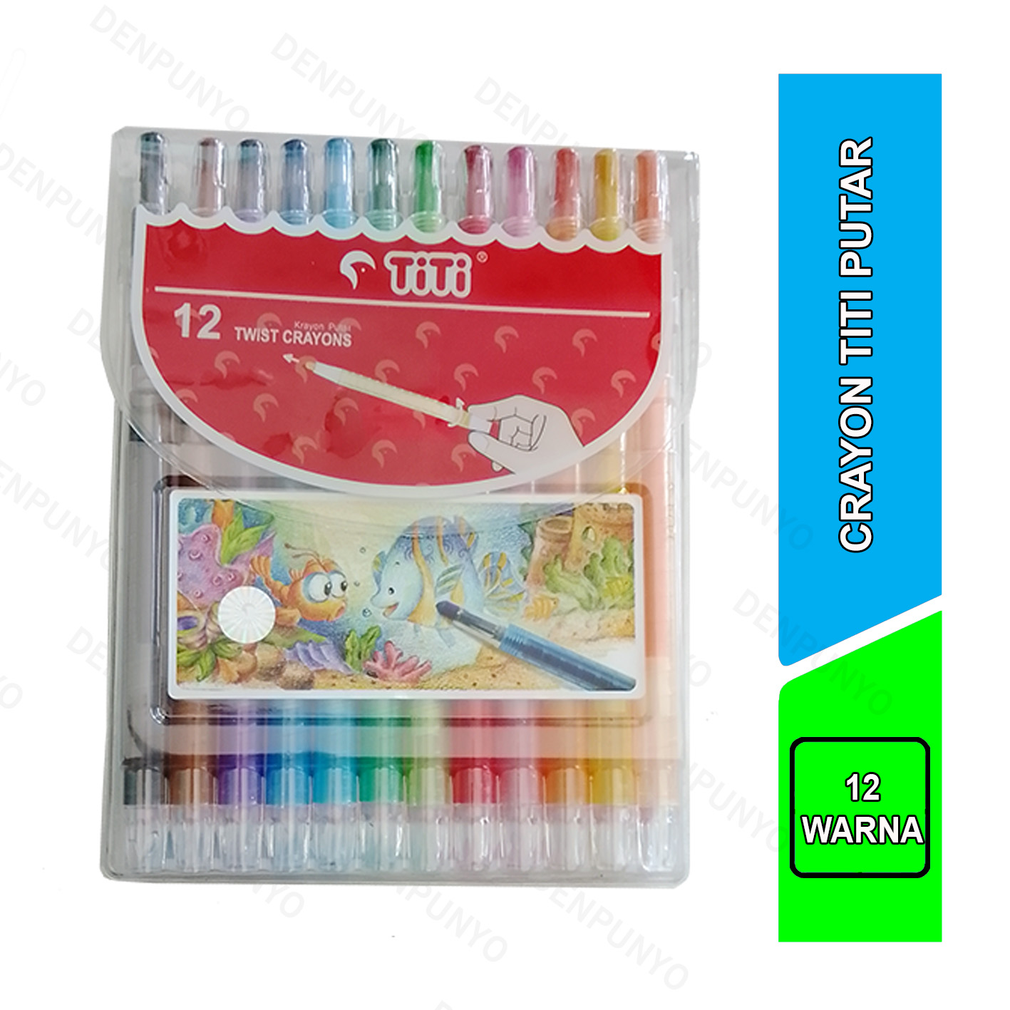 Crayon Titi Putar 12 Warna Panjang Original | Lazada Indonesia