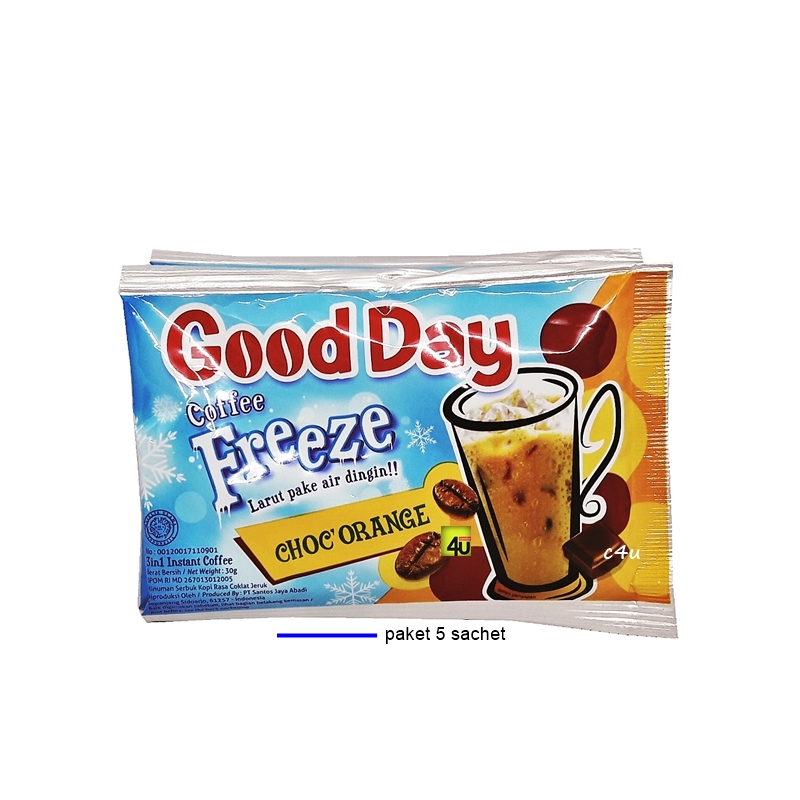 Good Day Coffee Freeze CHOC ORANGE - Paket ECER 5 sachet | Lazada Indonesia