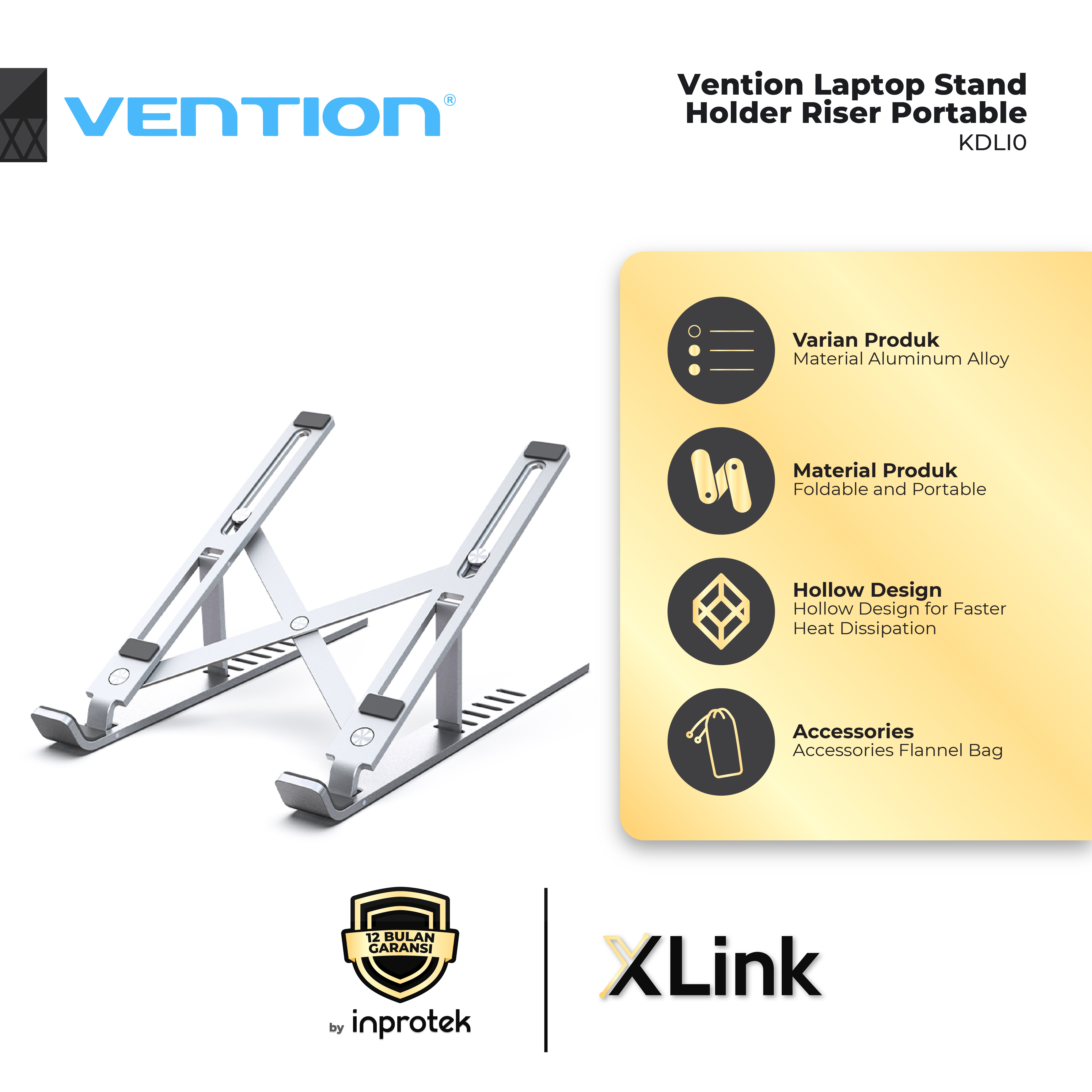 Vention Laptop Stand Holder Riser Portable | Lazada Indonesia