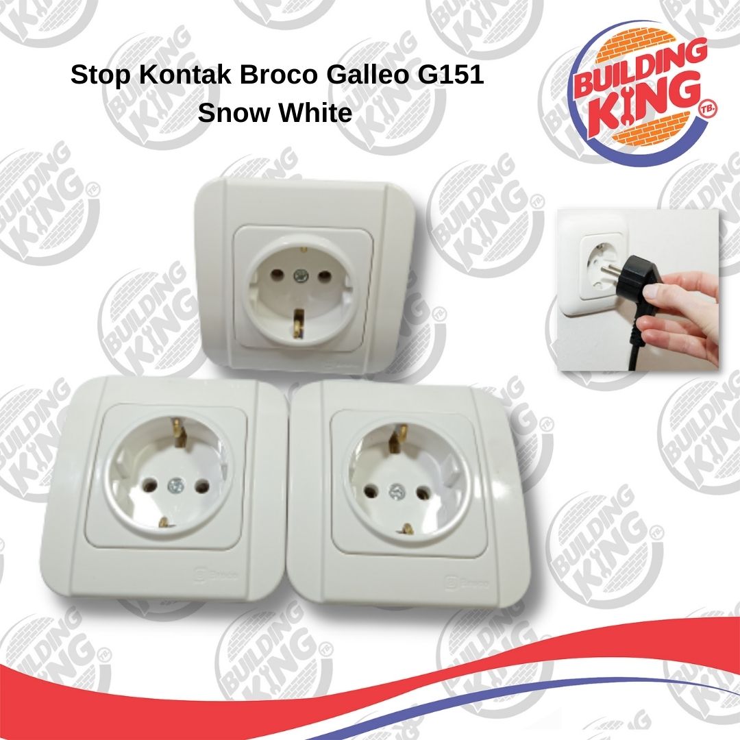Stop Kontak Galleo Broco Colokan Broco G151 Tanam Tembok / IB / Inbow ...