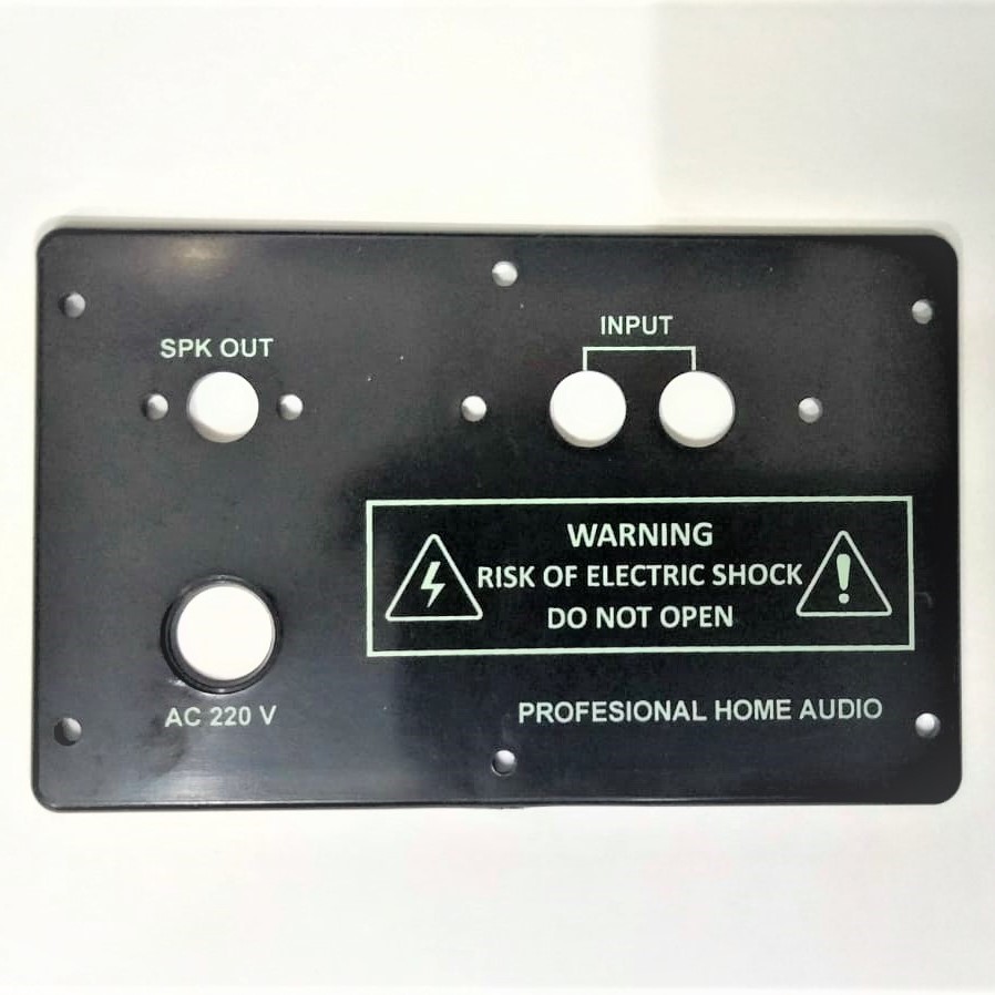 Plat Input Output Terminal Belakang - Panel Speaker Aktif - Sablon ...