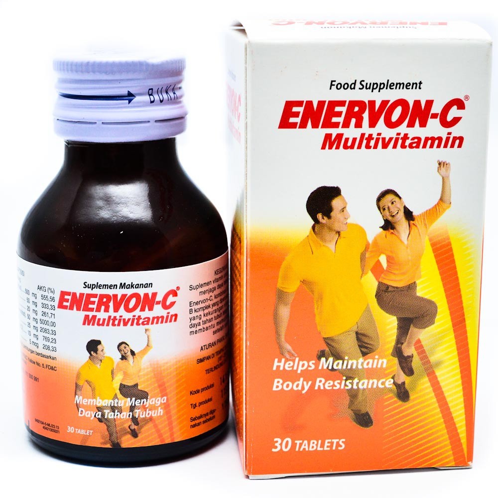 ENERVON C ISI 30 OBAT SUPLEMEN DAYA TAHAN TUBUH DAN PENAMBAH ...